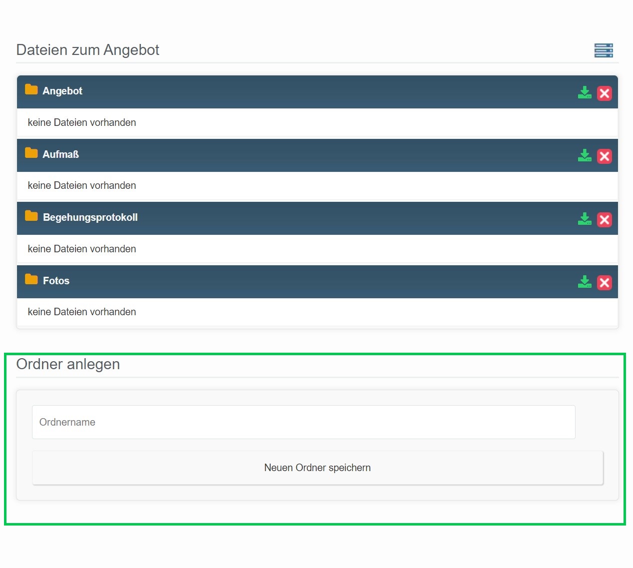 Konfiguration der Ordner Strukturen in openHandwerk | openHandwerk FAQ